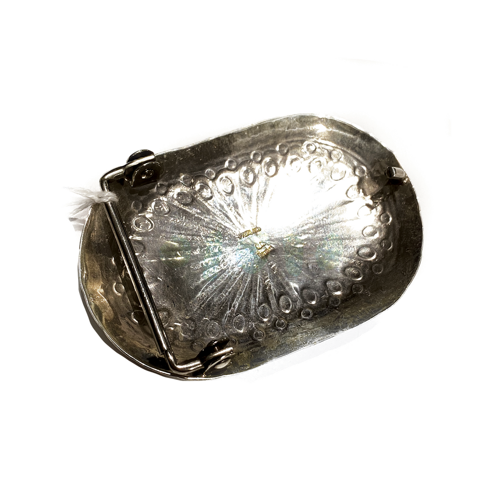 American Indian Sterling w/ Turquoise & Coral (DC Thomas) Buckle ...